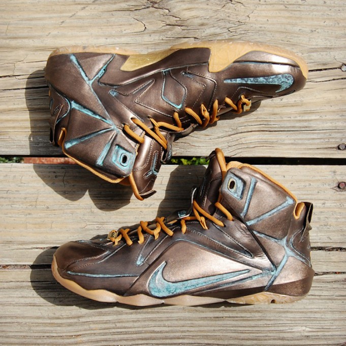Nike LeBron 12 EXT LeBronze Custom - Sneaker Bar Detroit