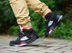 Supreme Air Jordan 5 Black Fire Red - Sneaker Bar Detroit