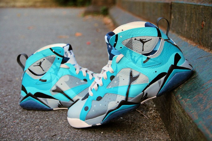 Air Jordan 7 Blue Magic 2015 Custom - Sneaker Bar Detroit