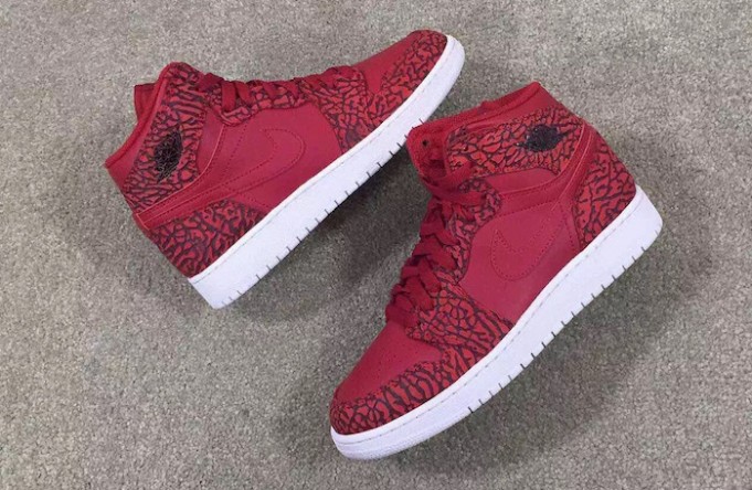 Air Jordan 1 Red Elephant Print - Sneaker Bar Detroit