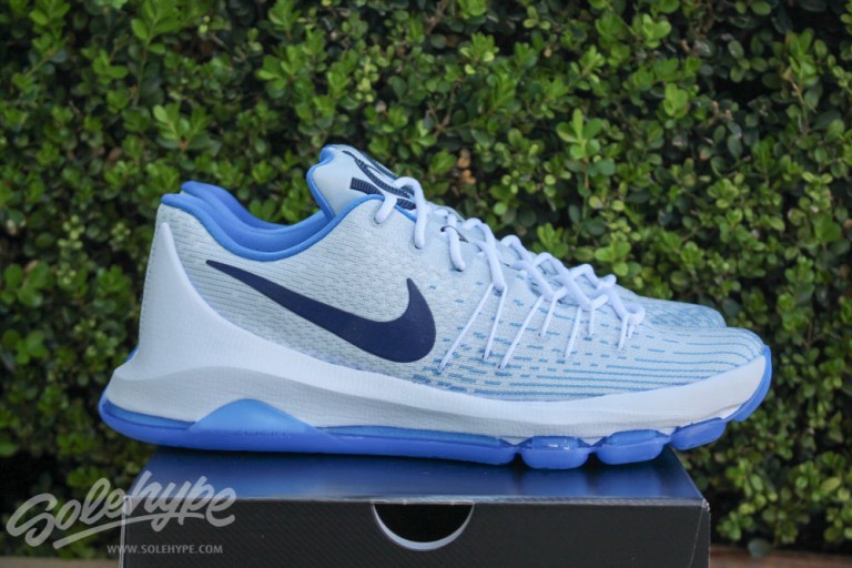 Nike KD 8 White Midnight Navy Photo Blue Yellow - Sneaker Bar Detroit
