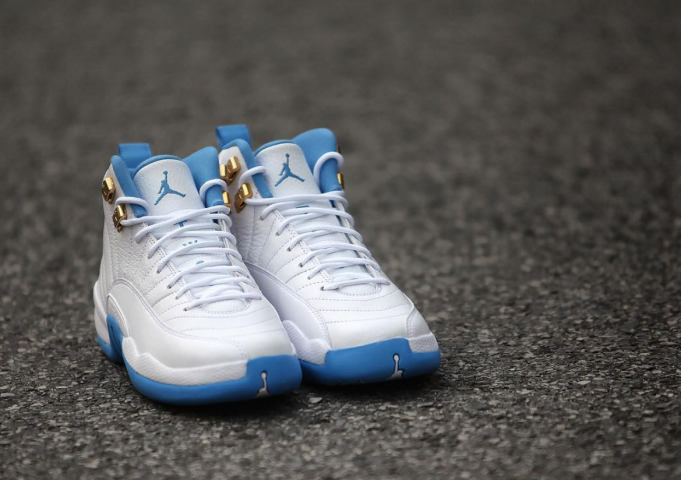 Air Jordan 12 GS White Metallic Gold University Blue - Sneaker Bar Detroit