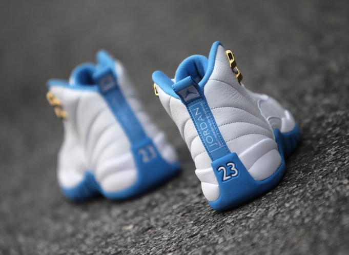 Air Jordan 12 GS White Metallic Gold University Blue - Sneaker Bar Detroit