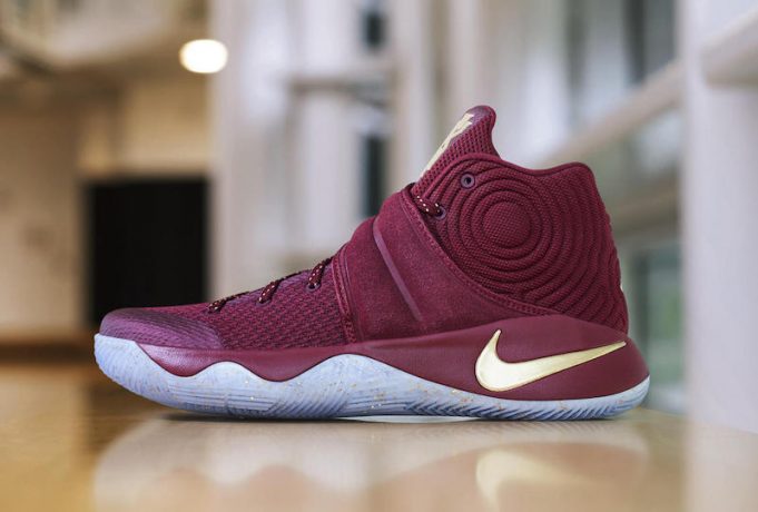 Nike Kyrie 2 Red Velvet Gold Finals PE - Sneaker Bar Detroit