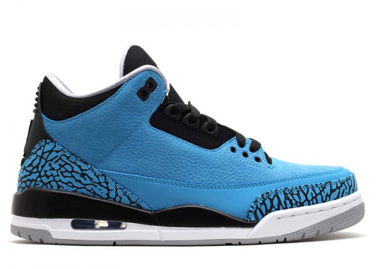 Air Jordan 3 Retro "Powder Blue" Black-Wolf Grey-White | SBD