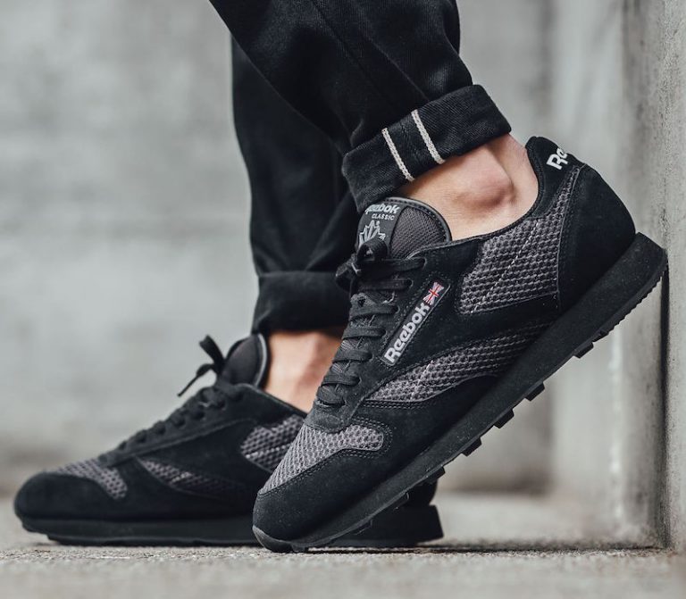 Reebok Classic Leather Knit Black Suede - Sneaker Bar Detroit