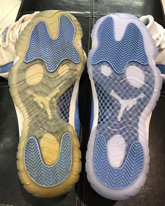 Air Jordan 11 Low Columbia 2001 vs 2017 Comparison - SBD