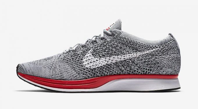 Nike Flyknit Racer Red Midsole Grey 826628-013 - Sneaker Bar Detroit