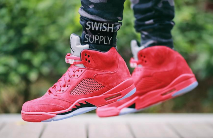 Air Jordan 5 Red Suede 136027-602 Release Date - Sneaker Bar Detroit