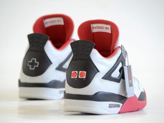Air Jordan 4 NES Custom Mario Bros Dunk Hunt - Sneaker Bar Detroit