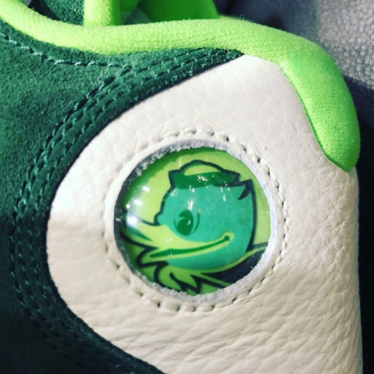 Oregon Ducks Air Jordan 13 Green - Sneaker Bar Detroit