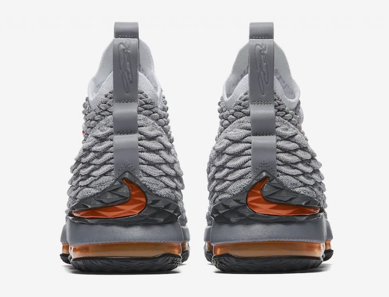 Nike LeBron 15 Wolf Grey Safety Orange Release Date - Sneaker Bar Detroit