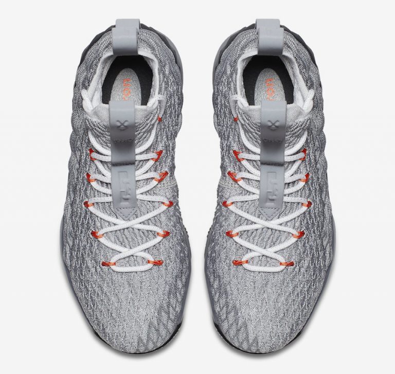 Nike LeBron 15 Wolf Grey Safety Orange Release Date - Sneaker Bar Detroit
