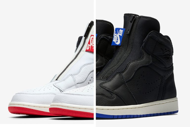 Air Jordan 1 High Zip Black/Royal + White/Red Release Date - SBD