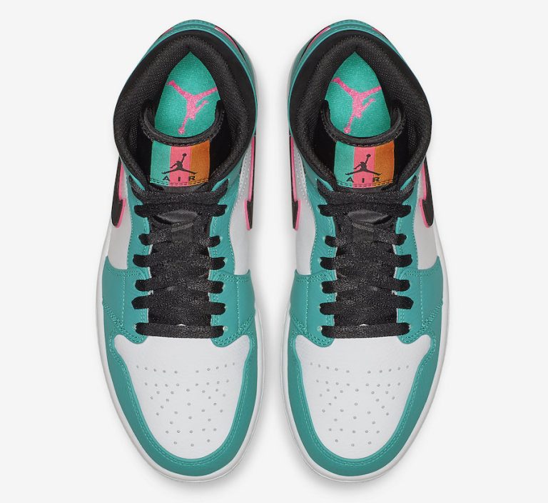 Air Jordan 1 Mid South Beach Turbo Green 852542-306 Release Date - SBD