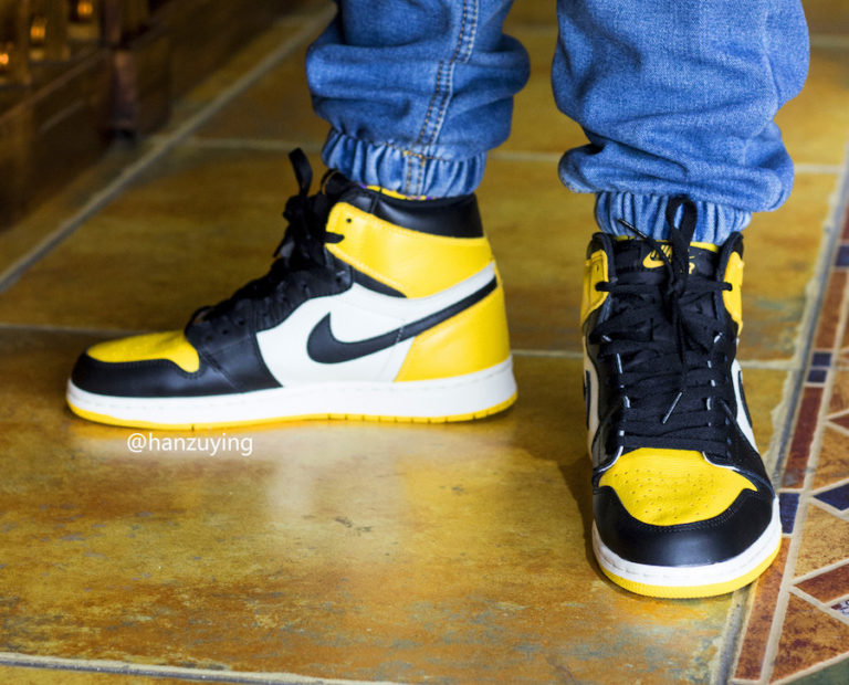 Air Jordan 1 Yellow Toe Black White AR1020-700 Release Date - SBD