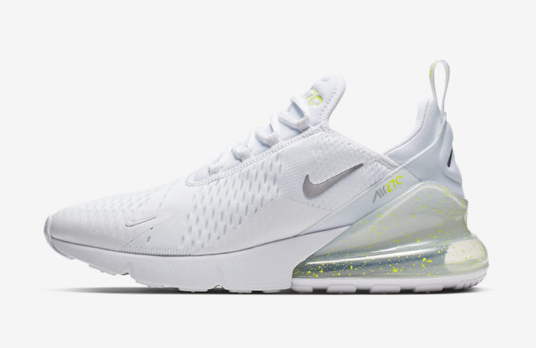 Nike Air Max 270 White Volt Metallic Silver CI2671-100 Release Date - SBD