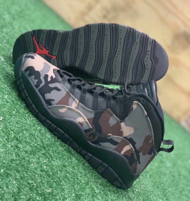 Air Jordan 10 Woodland Camo 310805-201 Release Date - SBD