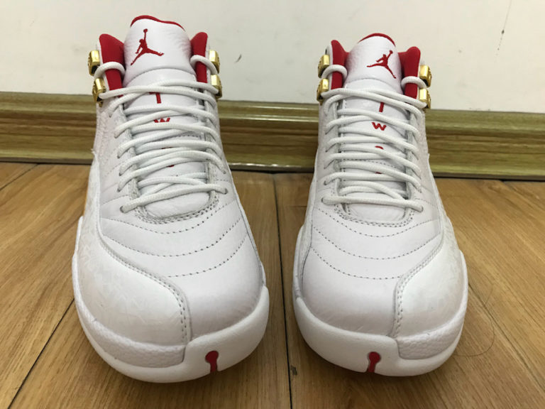 Air Jordan 12 FIBA White University Red 130690-107 Release Date - SBD