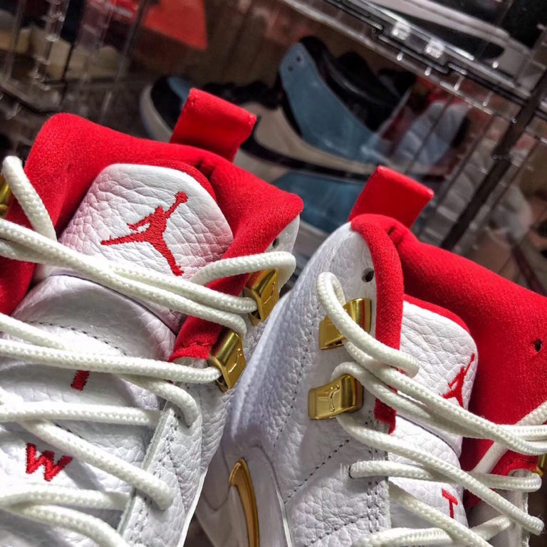 Air Jordan 12 FIBA White University Red 130690-107 Release Date - SBD