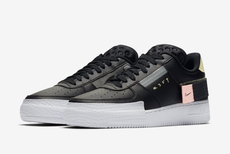 Nike AF1 Type Black Pink Tint CI0054-001 Release Date - SBD