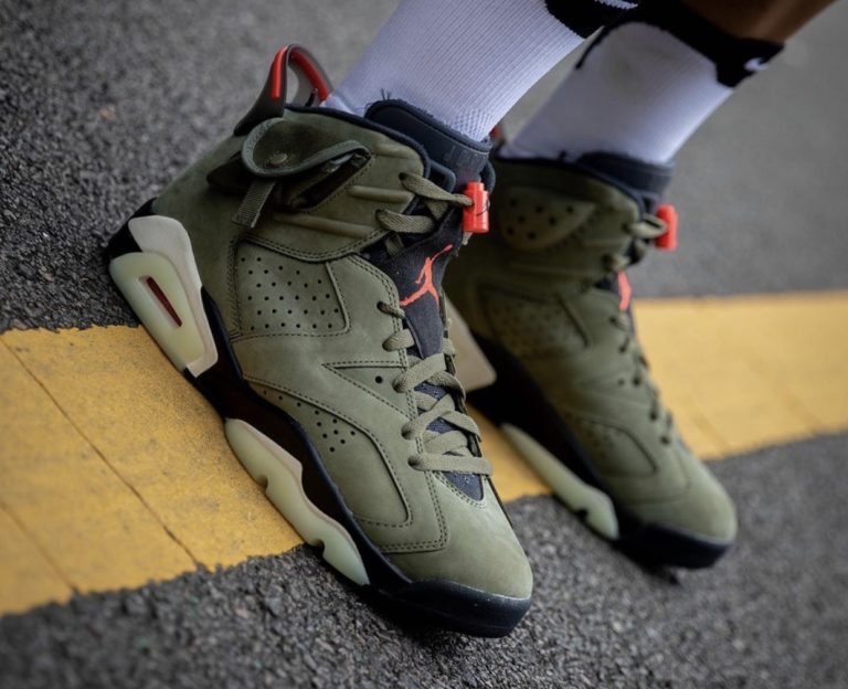 Travis Scott Air Jordan 6 Medium Olive Cactus Jack CN1084-200 Release ...