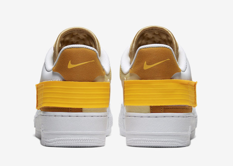 Nike AF1 Type White Gold Yellow AT7859-100 Release Date - SBD