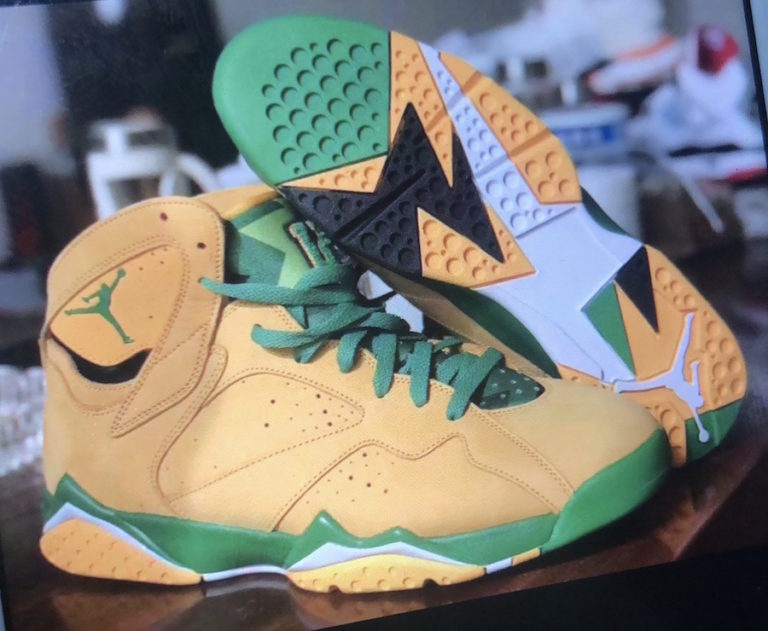 Air Jordan 7 Oregon Ducks Yellow PE - Sneaker Bar Detroit