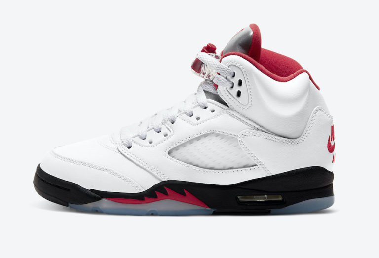 Air Jordan 5 Fire Red 2020 Silver Tongue DA1911-102 Release Date - SBD