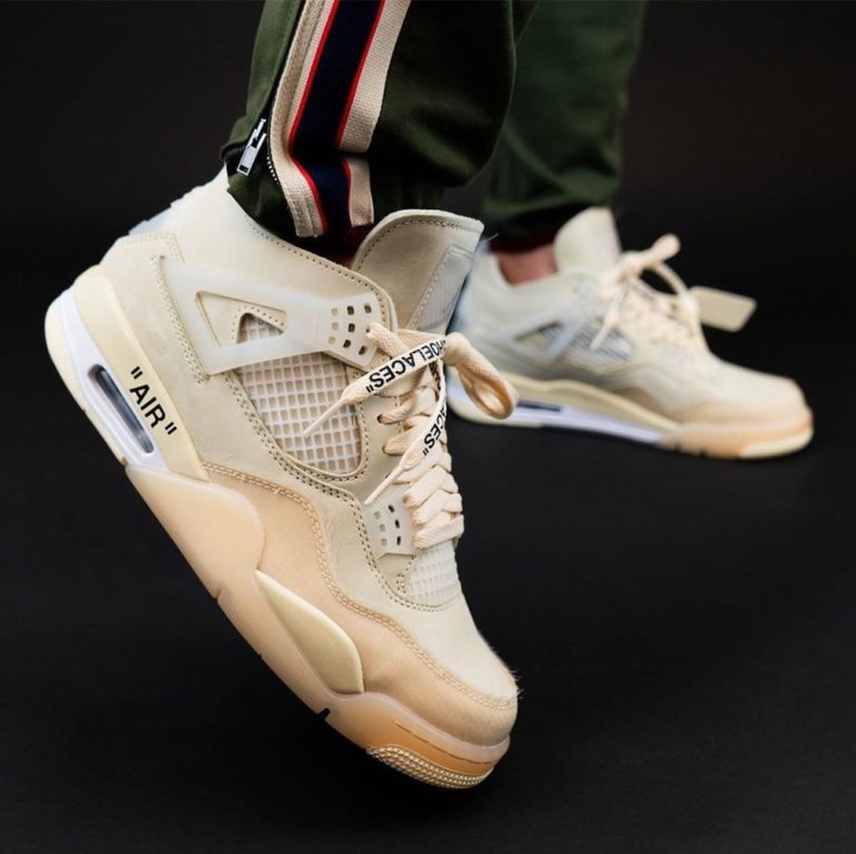 Off-White Air Jordan 4 Sail 2020 CV9388-100 Release Date - SBD