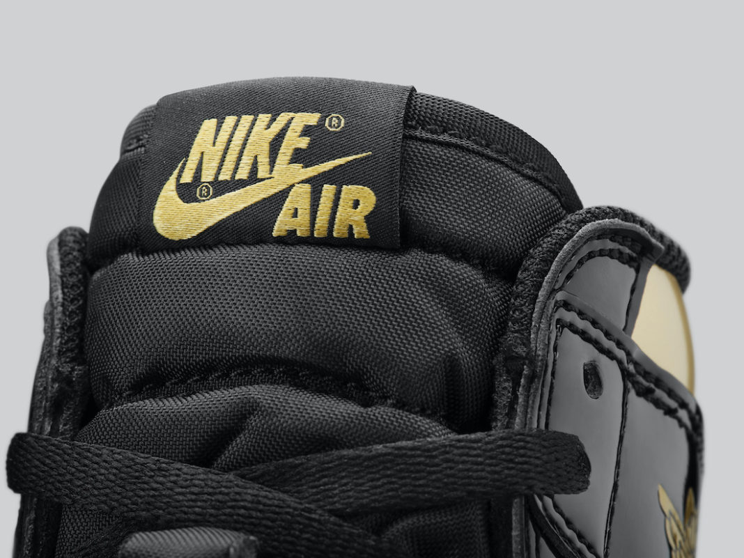 Air Jordan 1 High OG Patent Black Metallic Gold 555088-032 Release Date ...