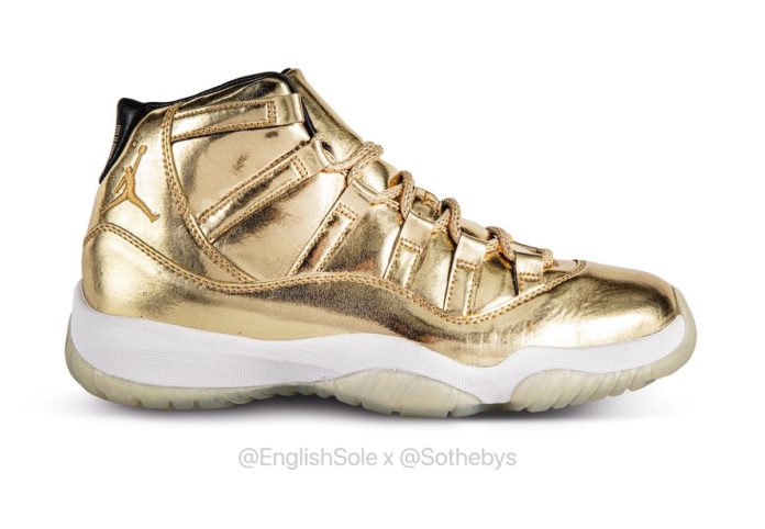 Usher Air Jordan 11 Gold Sample - Sneaker Bar Detroit