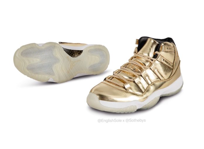 Usher Air Jordan 11 Gold Sample - Sneaker Bar Detroit