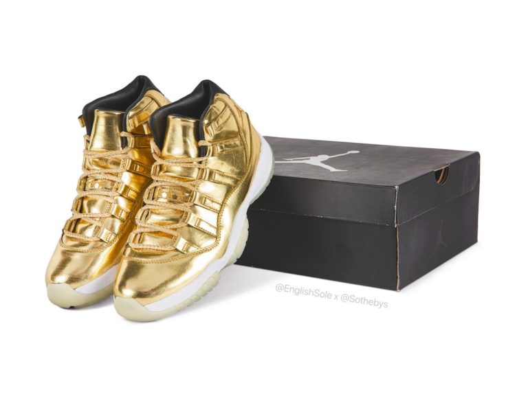 Usher Air Jordan 11 Gold Sample - Sneaker Bar Detroit