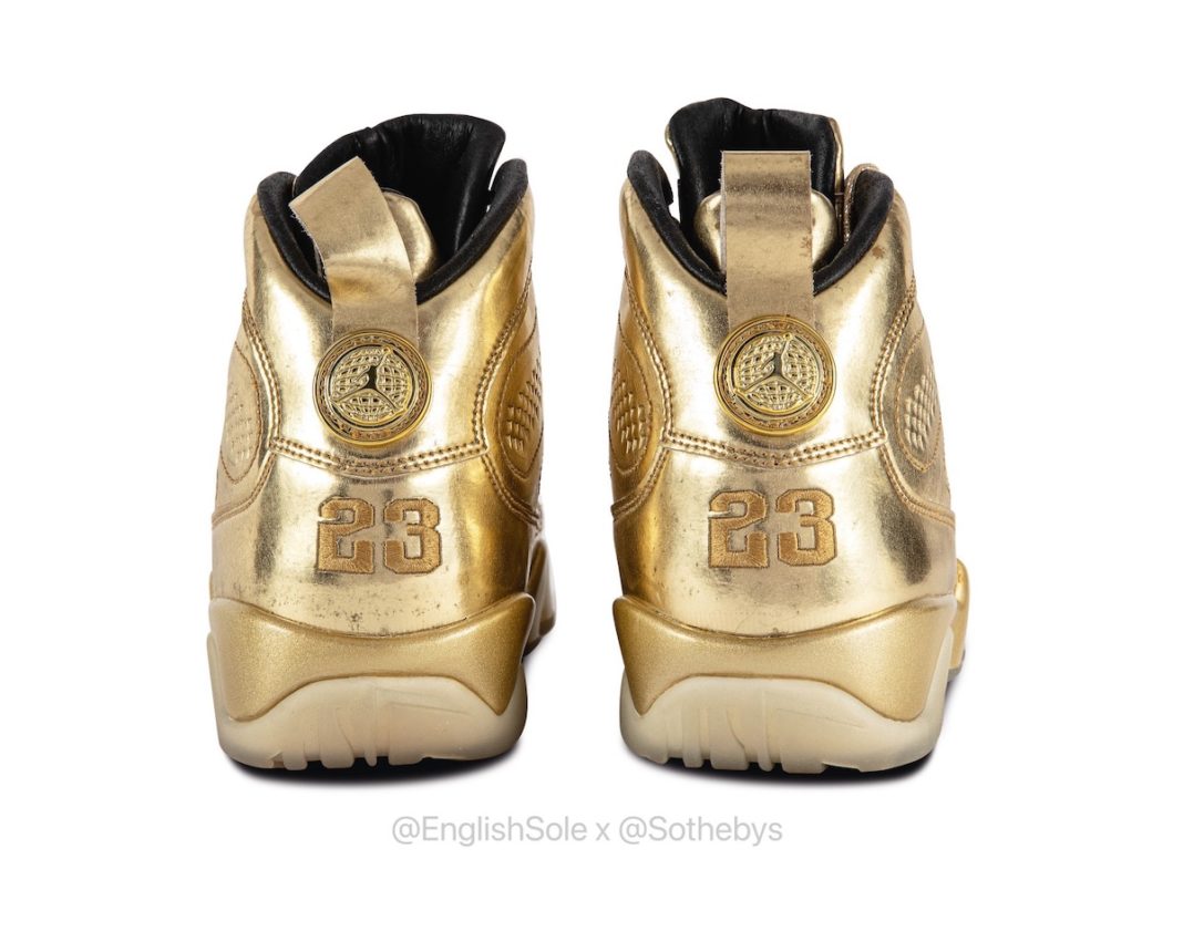 Usher Air Jordan 9 Gold Sample - Sneaker Bar Detroit