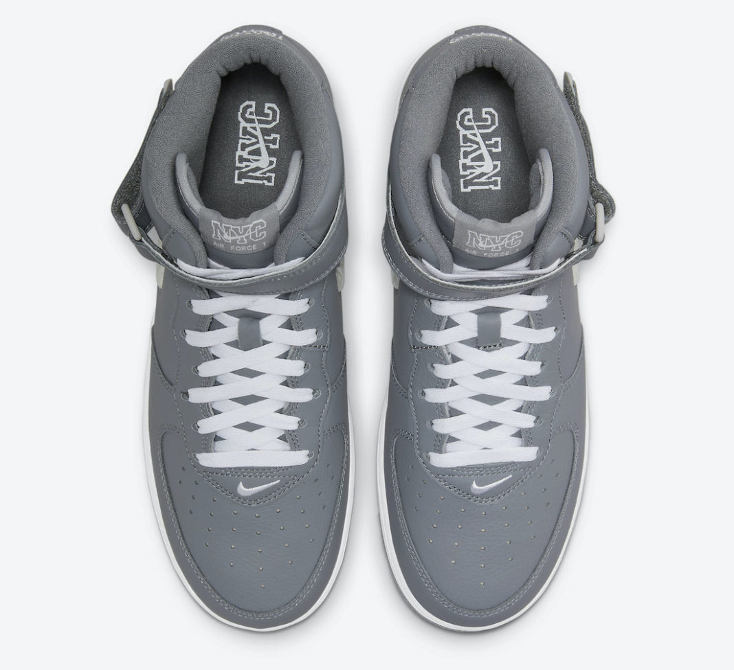 Nike Air Force 1 Mid Jewel NYC Cool Grey DH5622-001 Release Date - SBD