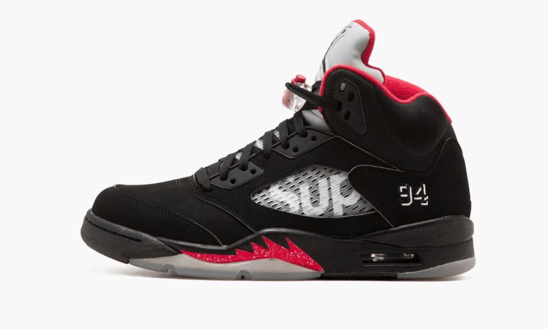 Supreme x Air Jordan 5 Black 824371-001 2015 Release Date | SBD