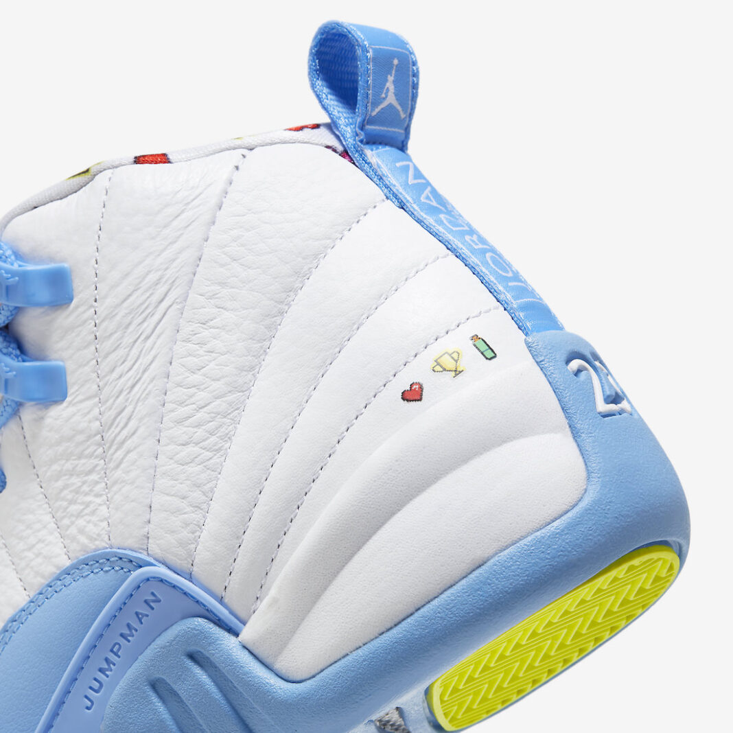 Air Jordan 12 Emoji University Blue Kids DQ4365-114 Release Date | SBD