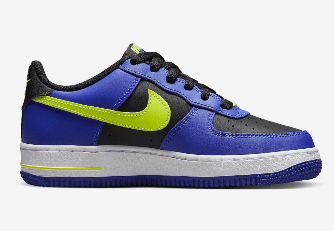 Nike Air Force 1 Low GS Black Blue Volt FD0302-400 Release Date | SBD
