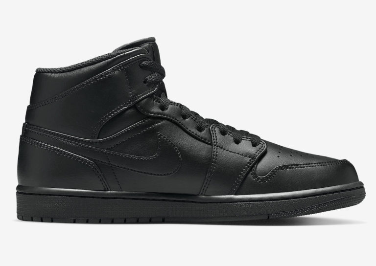 Air Jordan 1 Mid Triple Black 554724-093 Release Date | SBD