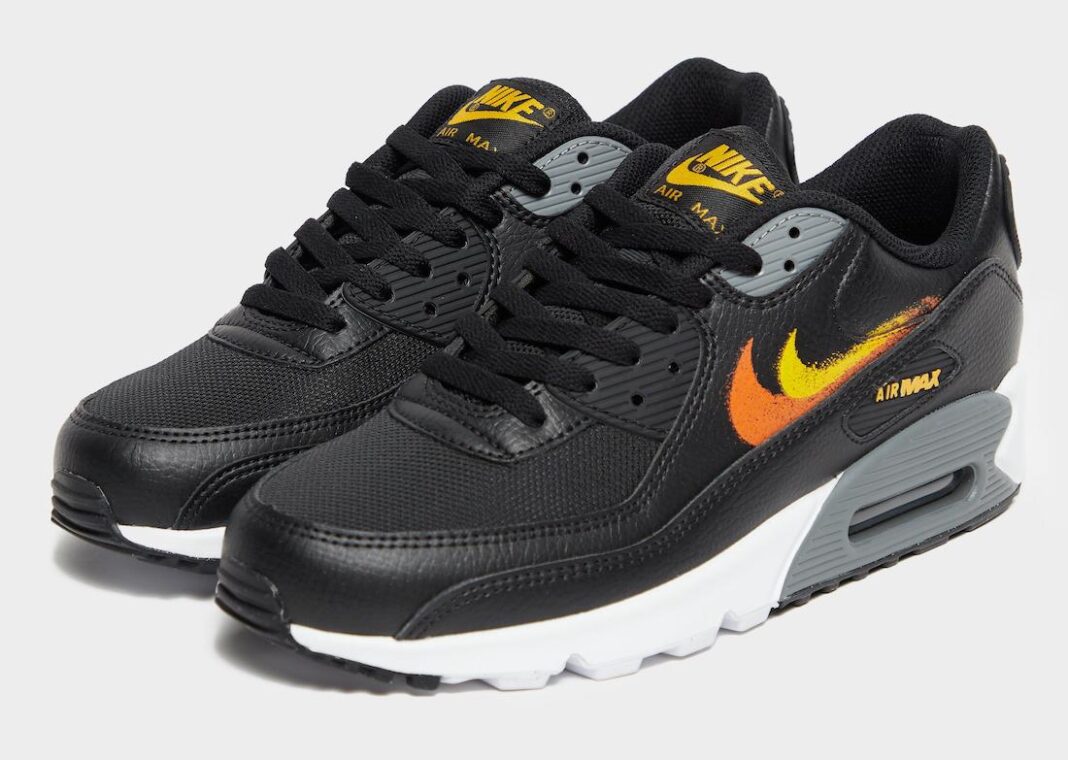Nike Air Max 90 Spray Paint Swoosh FJ4229-001 Release Date | SBD
