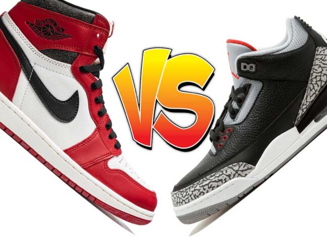 Air Jordan 1 Lost and Found vs Air Jordan 3 Black Cement Comparison | SBD
