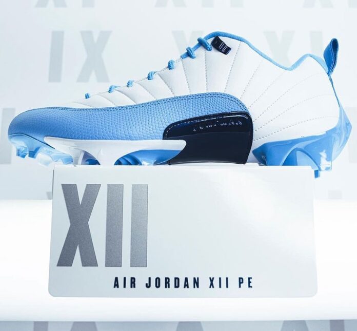 UNC Air Jordan 12 PE Cleat