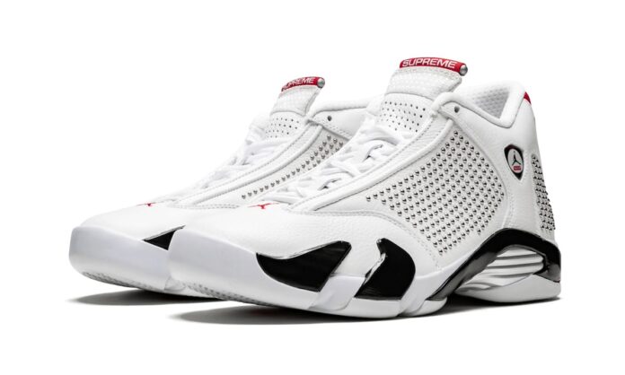 Supreme x Air Jordan 14 White 2019 BV7630 106