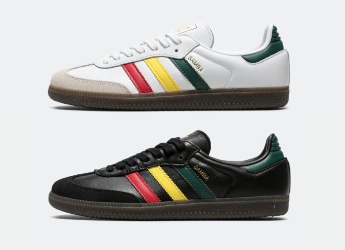 adidas Samba OG Rasta Pack White IH3118 Black IH3119