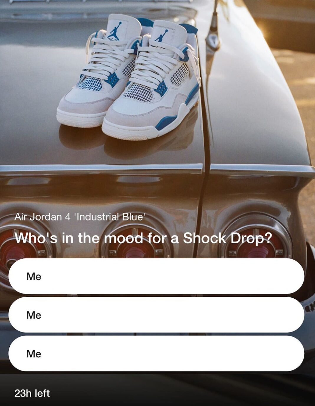 Air Jordan 4 Military Blue Shock Drop