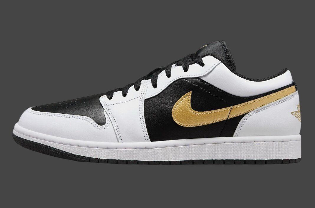 Air Jordan 1 Low Gold Swoosh 553558-172