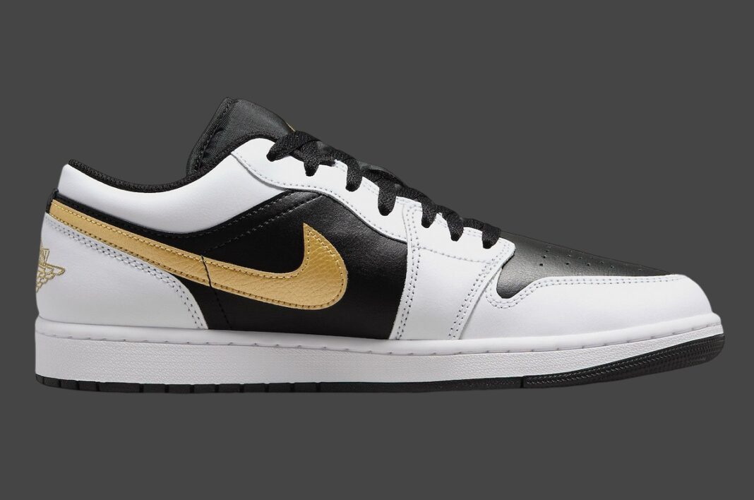Air Jordan 1 Low Gold Swoosh 553558-172