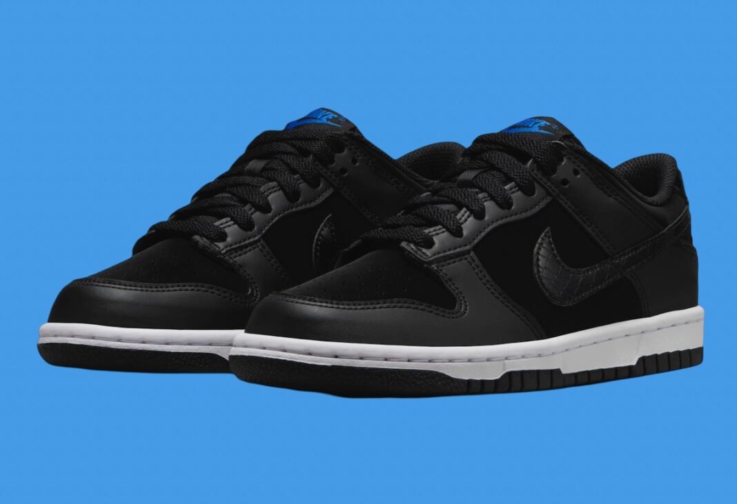 Nike Dunk Low Black Croc Swoosh FV7472-001