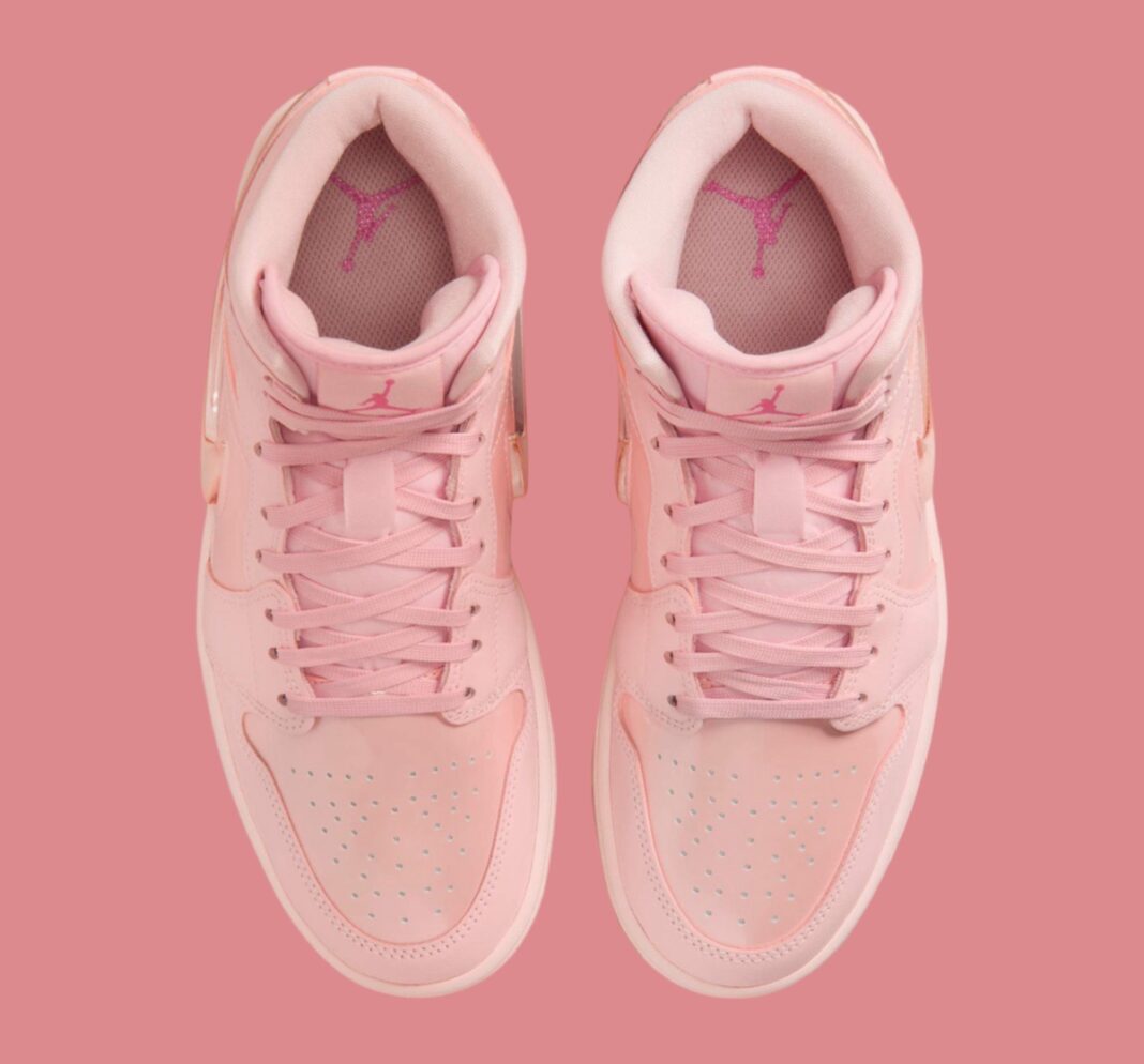 Air Jordan 1 Mid Pink Patent Valentine's Day HF3173-600